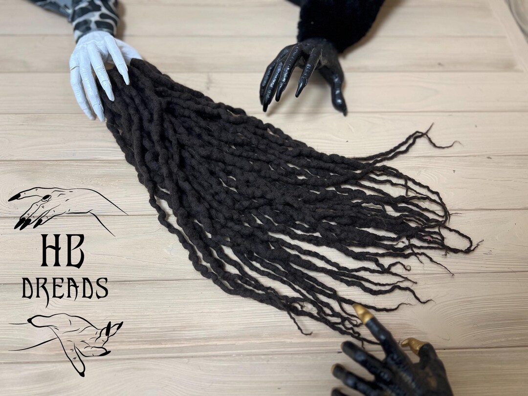 17-24 Inch Curly Wool Extensions DE SE Dreadlocks Brown Color - Etsy