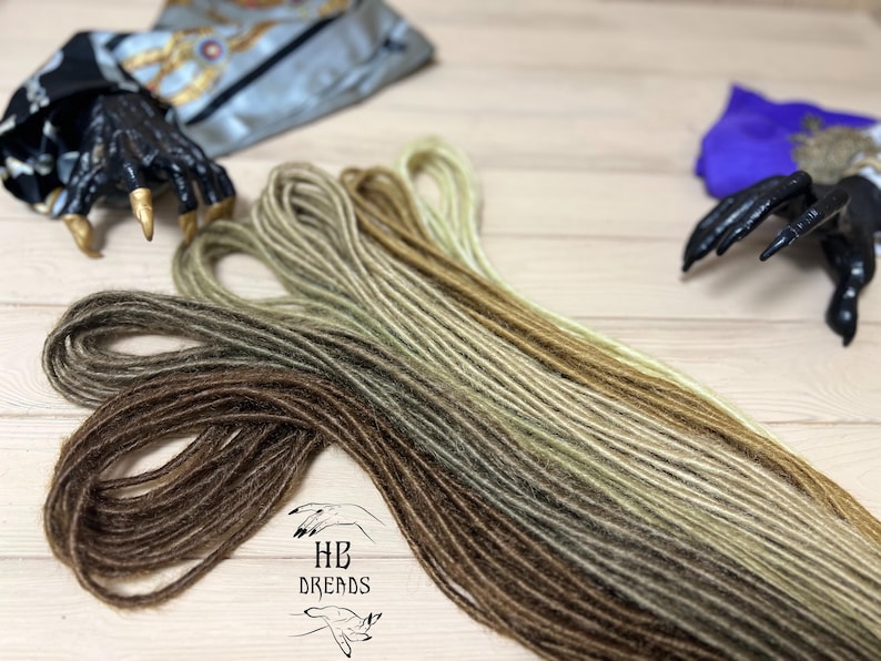 Synthetic Dreadlocks: Thin Twisted Boho Viking Single/double Ended ...