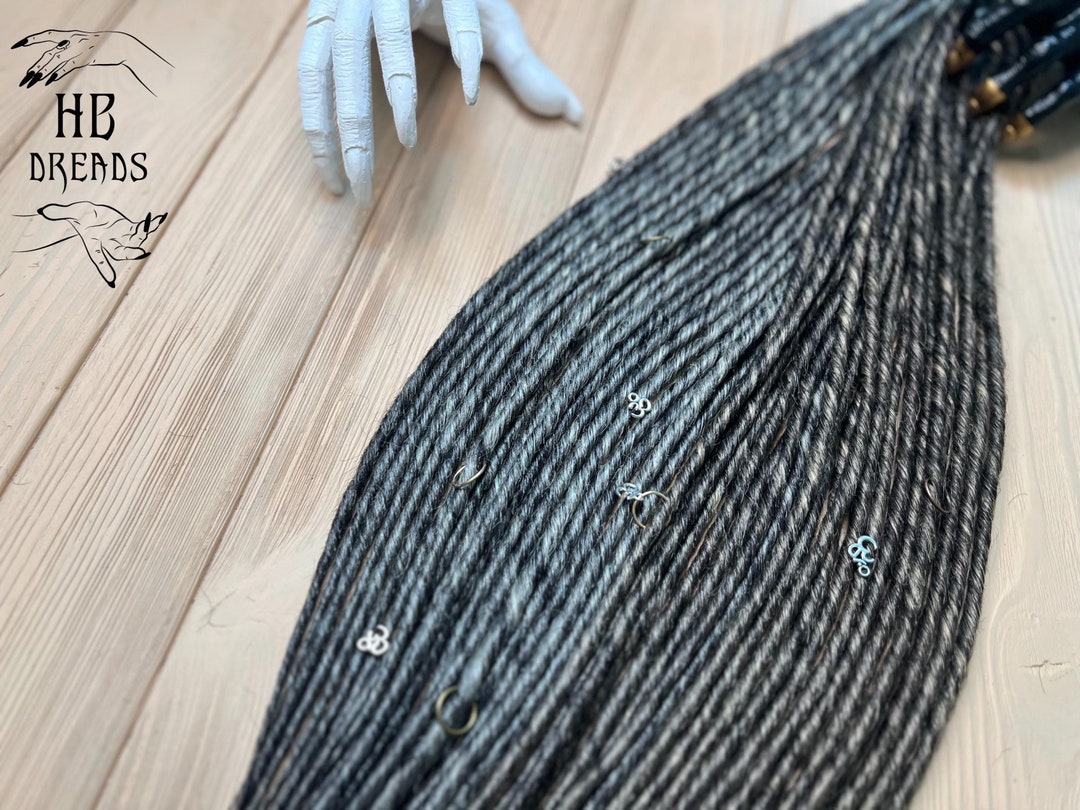 Silver Scandinavian Dreads: Soft Crochet Dreadlocks Boho or Fantasy ...