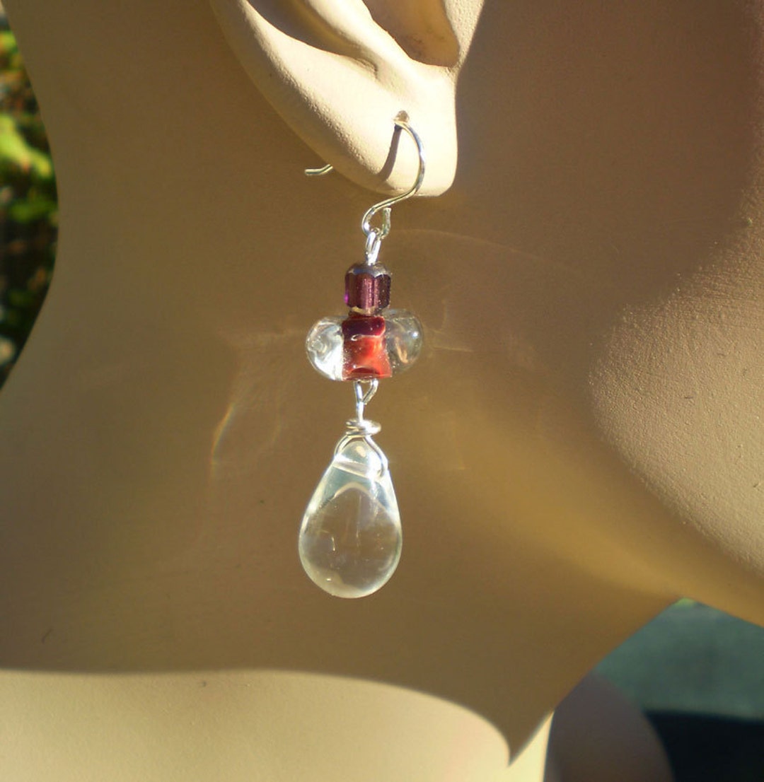 Marsala Red Wine Triangle Drop - Etsy