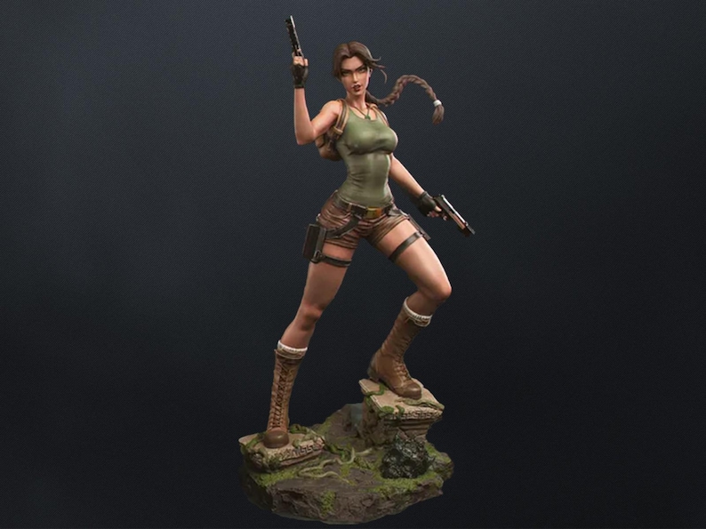 Handmade Tomb Raider Lara Croft Figure Unique Gift for Gamers ...
