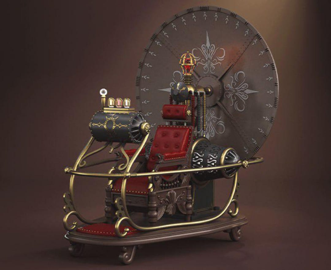 Steampunk Time Machine Sculpture | Vintage Sci-fi Mechanical Display ...