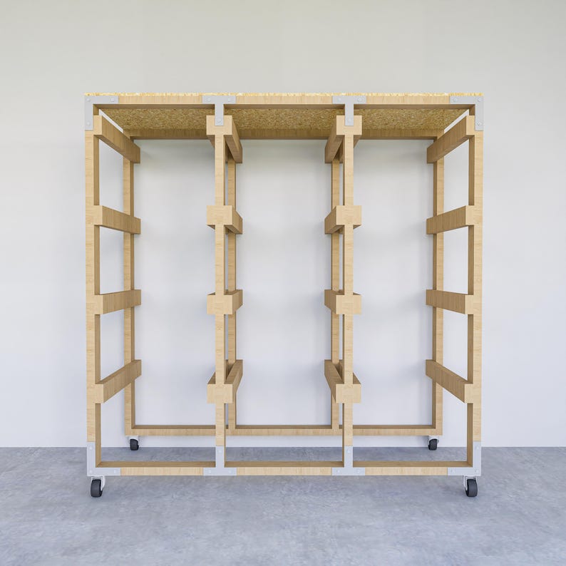 DIY 27 Gallon Tote Rack Plans – 3x4 Garage Storage Shelf (digital ...