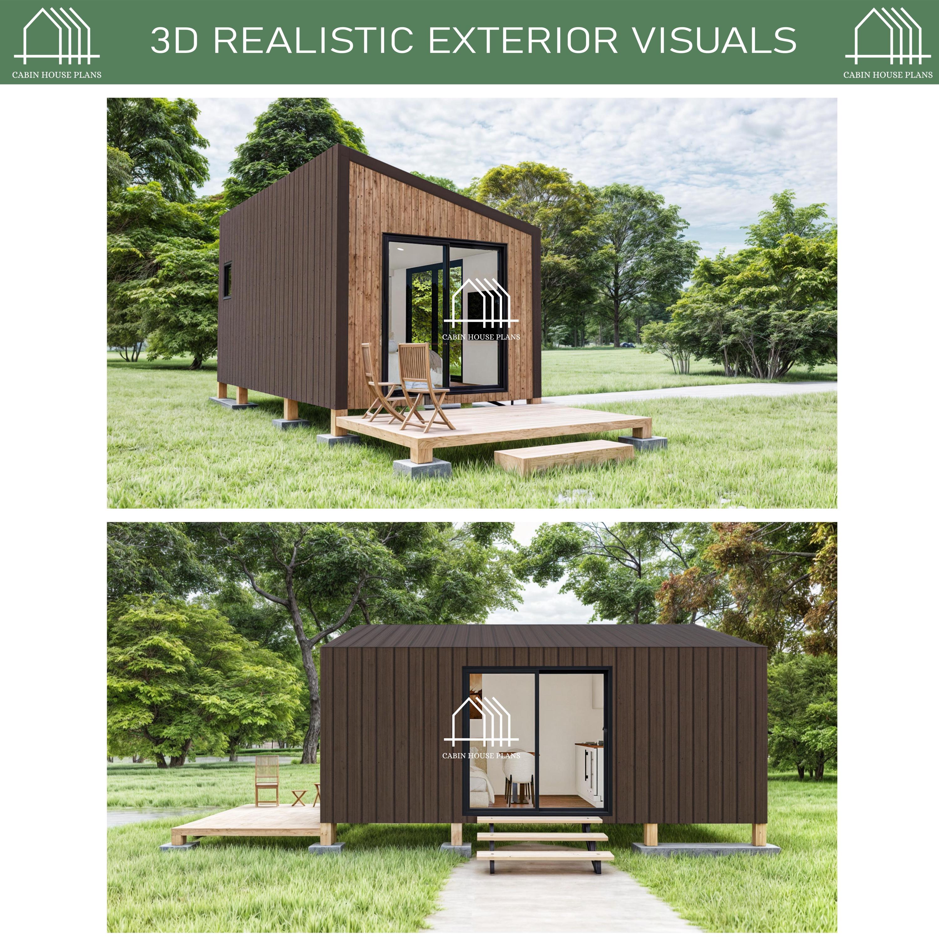 Tiny House Plans 10 X 20, Cabin House Plans, Small House Plans, Tiny ...