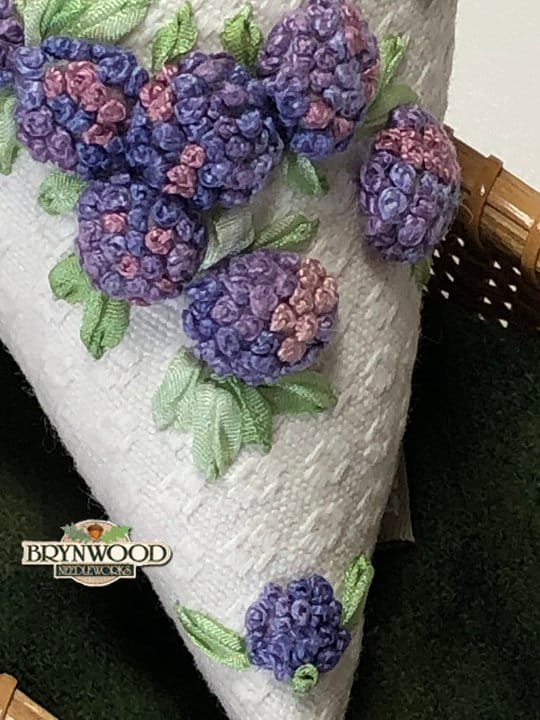 Sachet hydrangeas, Strawberry Sachet, Ribbon Embroidered, Stumpwork, Hand Embroidered ...