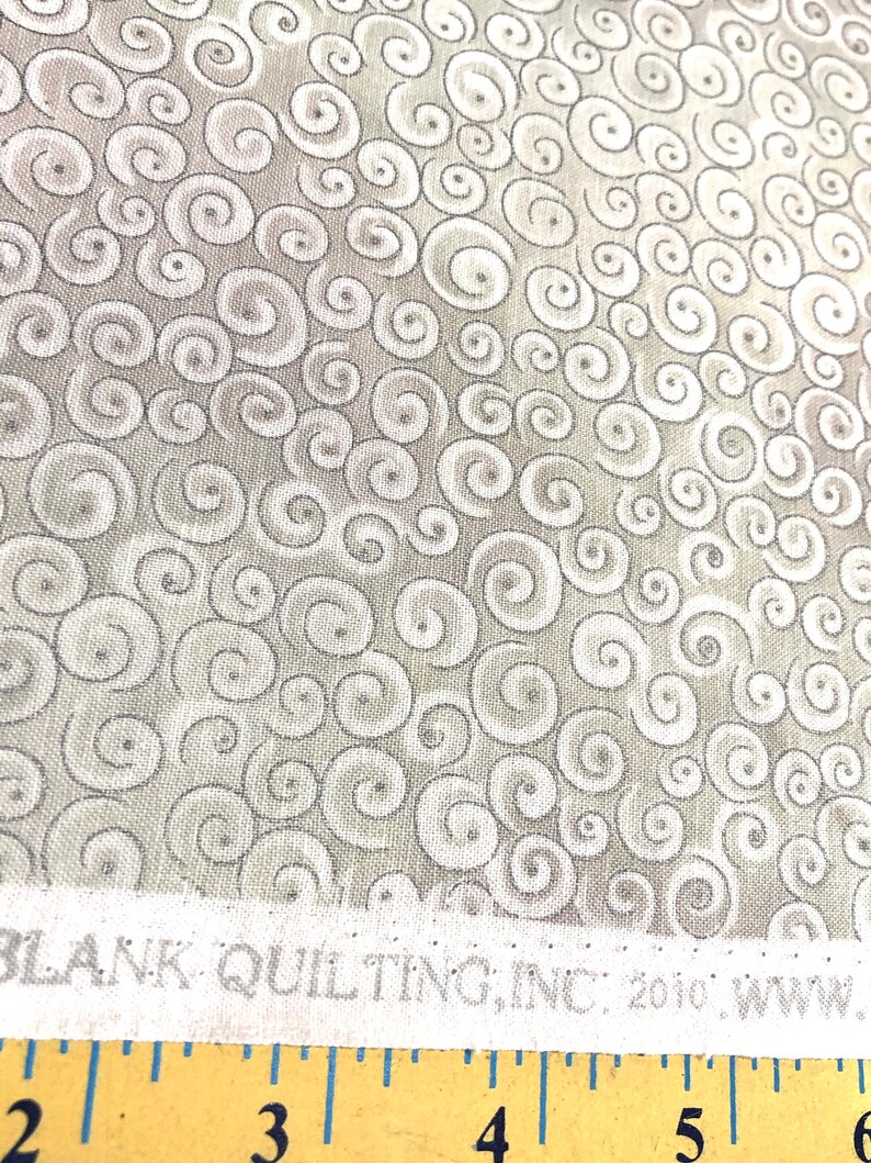 Silver Swirl Print Fabric Blank Quilting Silver Swirl Print | Etsy