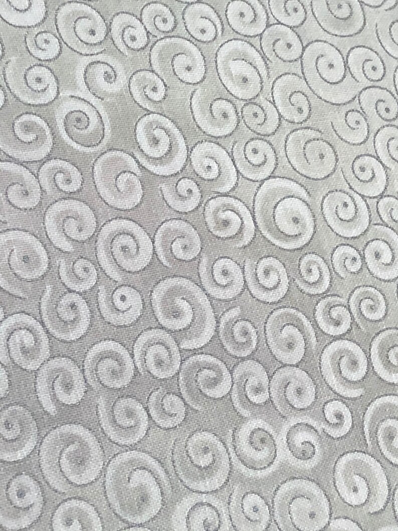 Silver Swirl Print Fabric Blank Quilting Silver Swirl Print | Etsy