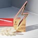Lightning Bolt Acrylic Award, Personalized Corporate Trophy With Wooden ...