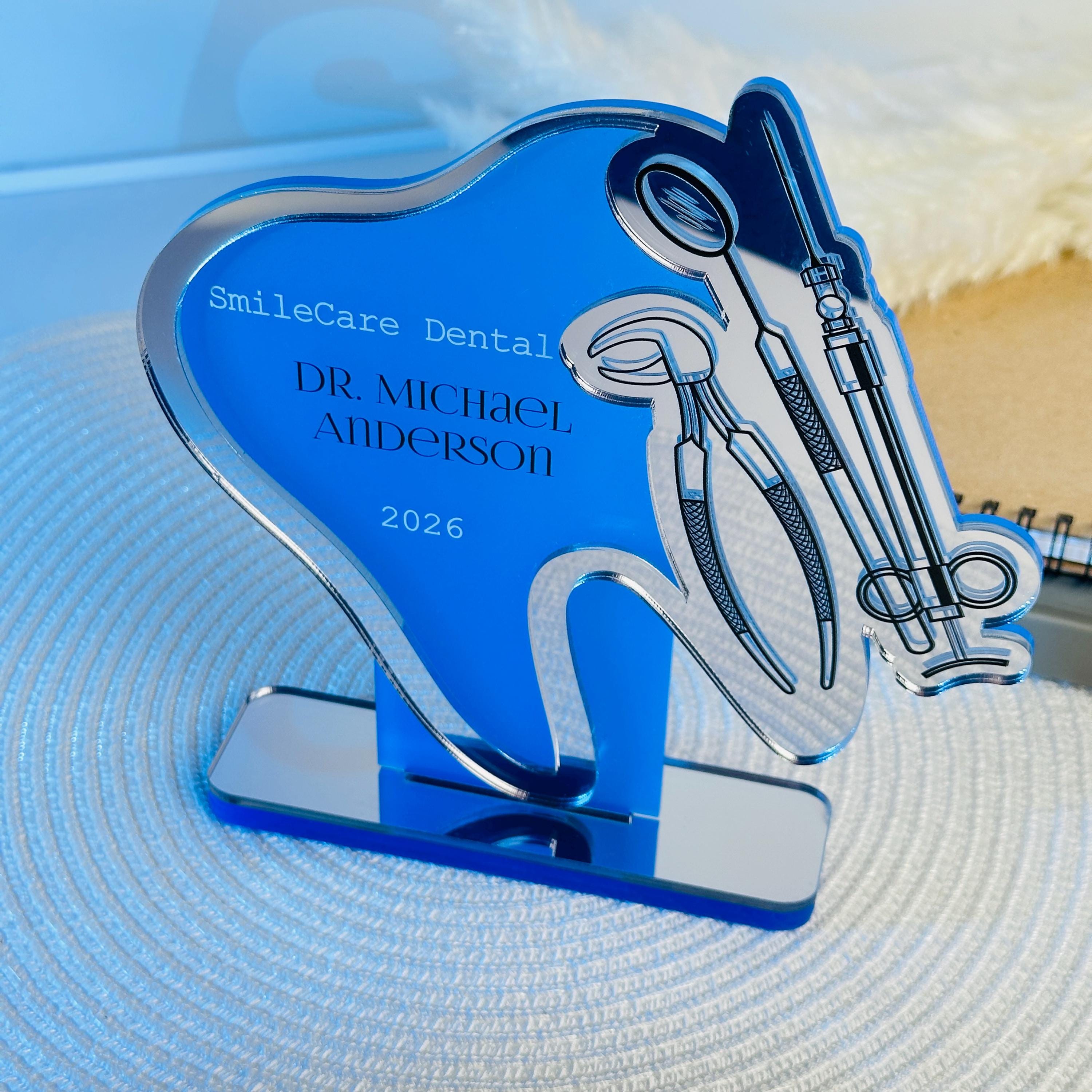Dentist Award Trophy, Custom Dental Clinic Recognition Plaque ...