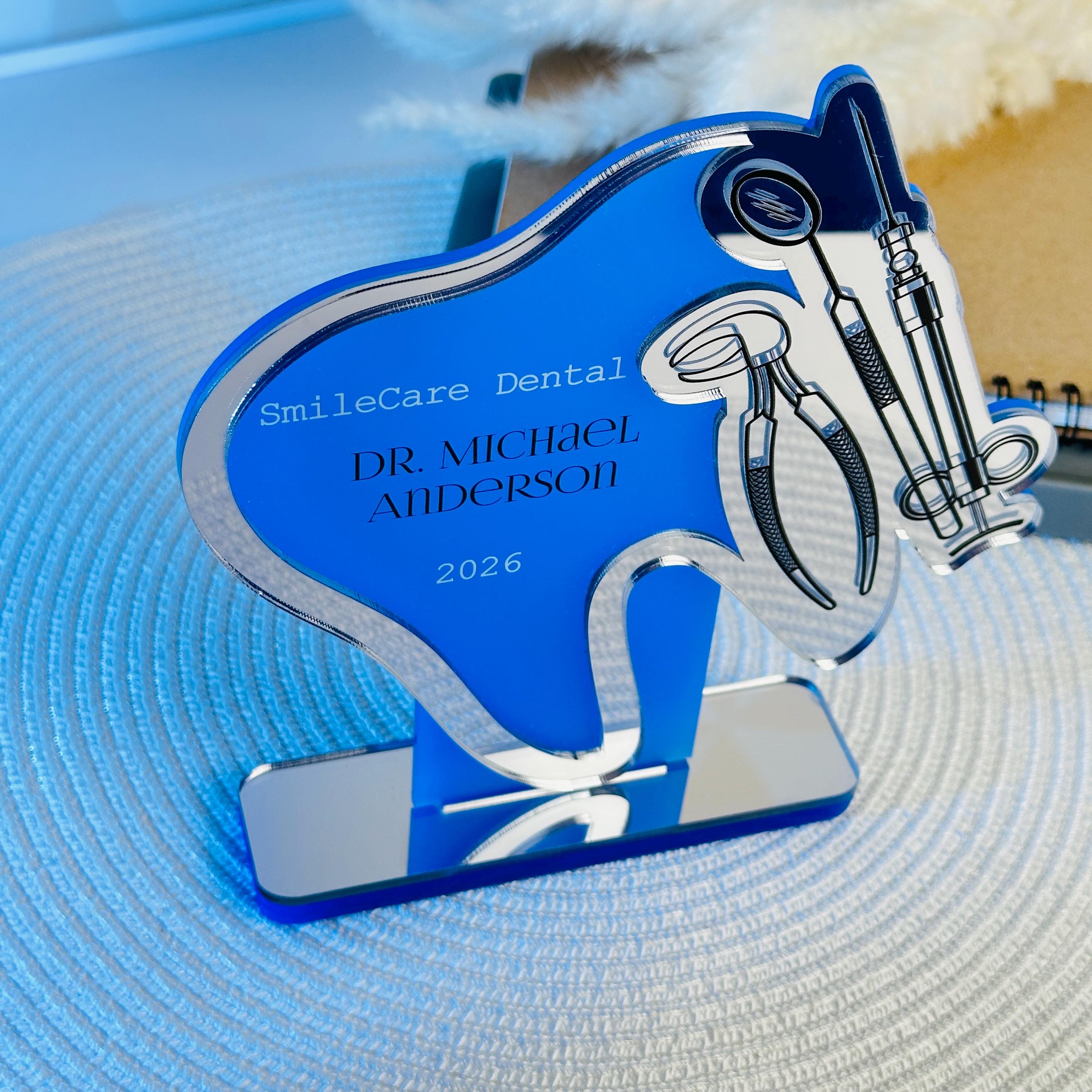 Dentist Award Trophy, Custom Dental Clinic Recognition Plaque ...
