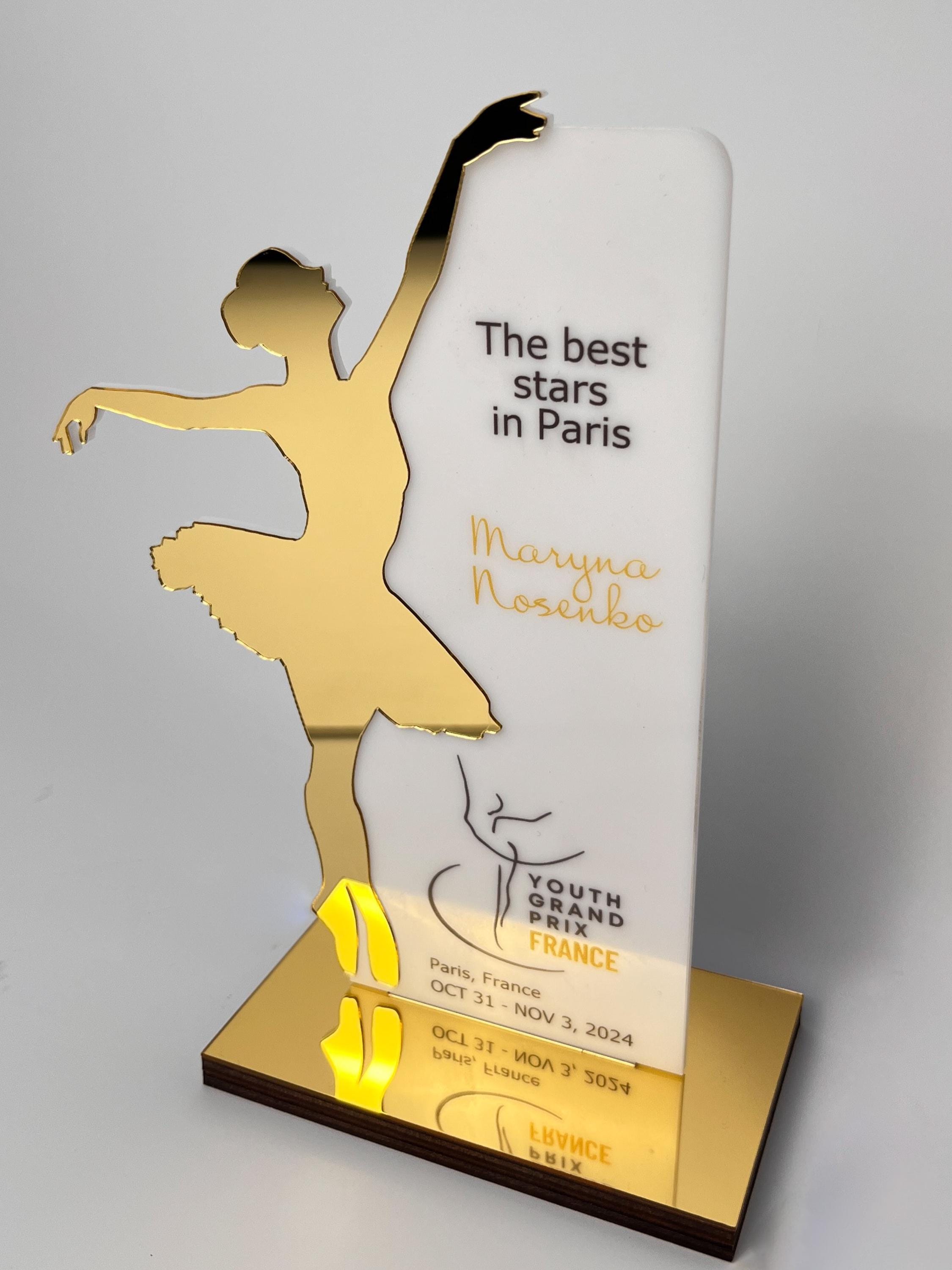 Personalized Dance Award Acrylic Trophy Plaque Custom Sport Trophy ...