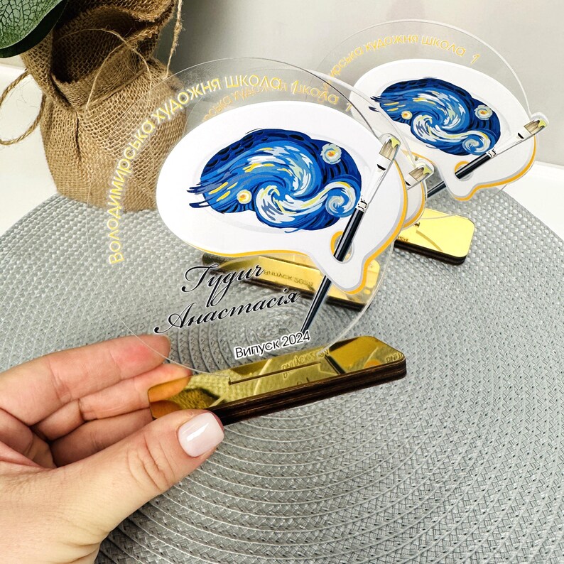 Palette Award for Artist, Custom Trophy Drawing and Painting, Award for ...