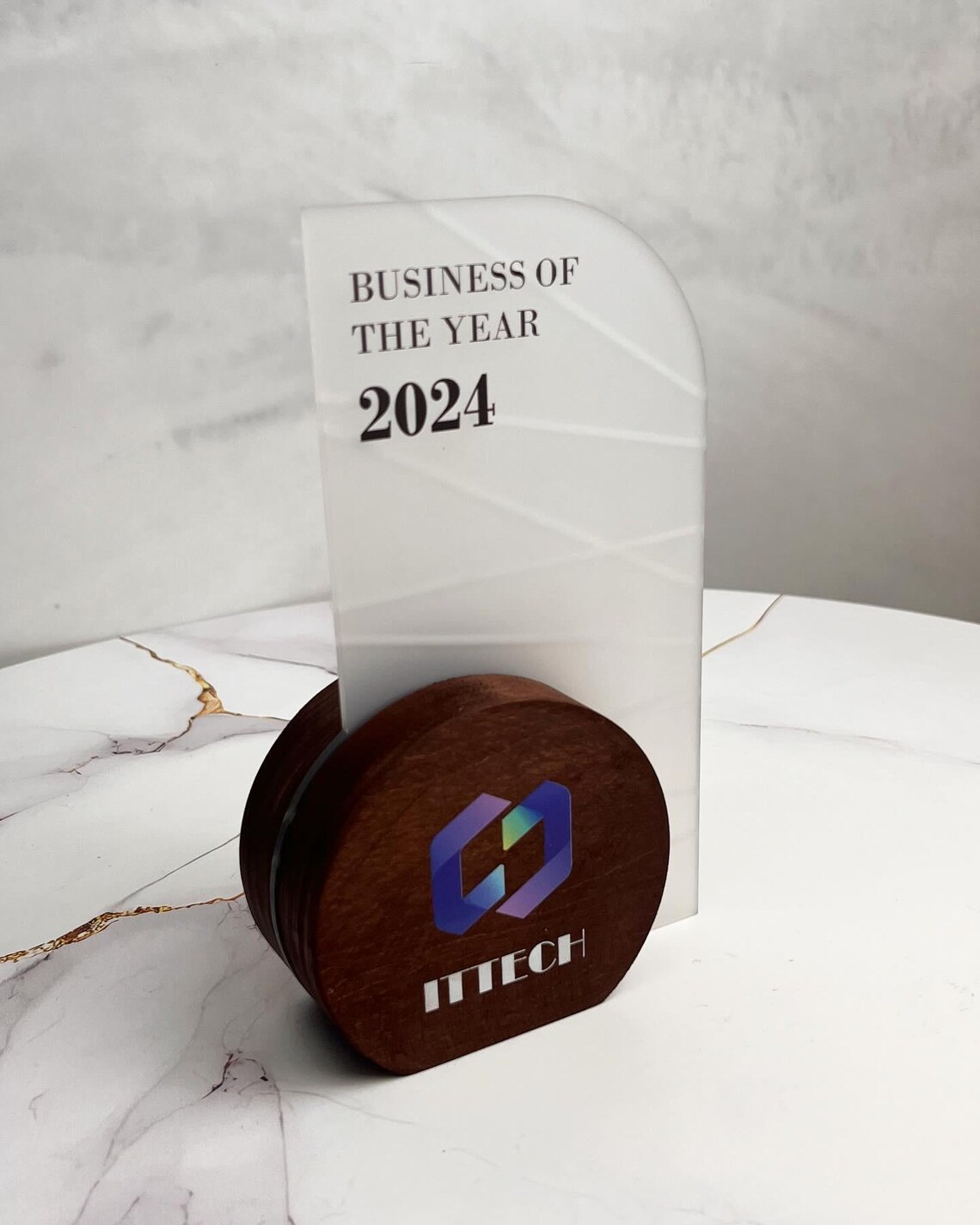 Acrylic Trophy Corporate Trophy Award Team Award Personalized Wooden ...