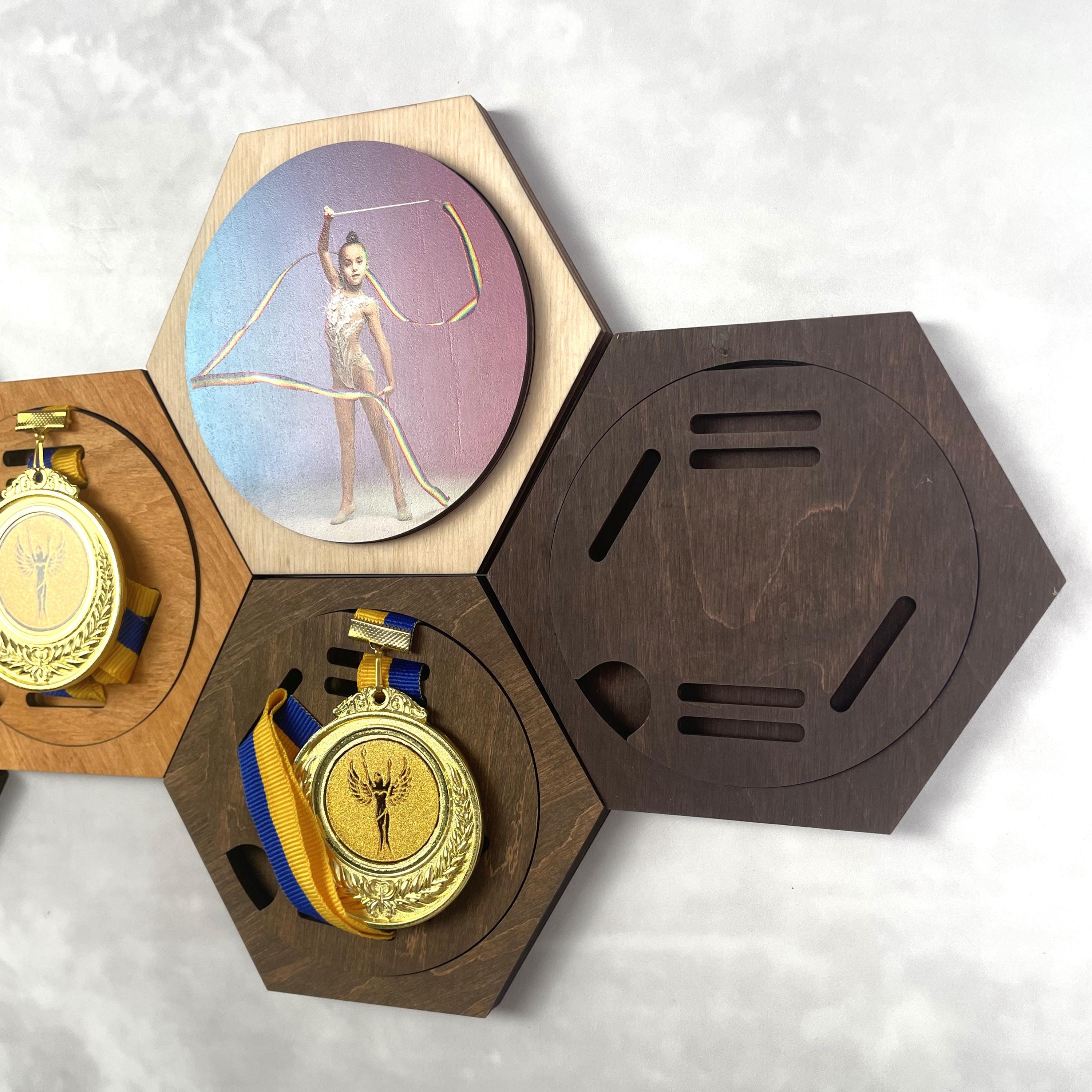 Sport Medal Honeycomb Display Set of Modular Sport Medal Display Holder ...