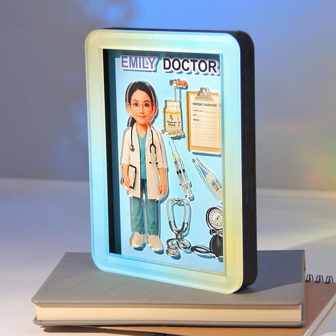 Custom Portrait From Photo, Personalized Doctor Toy Box Portrait ...