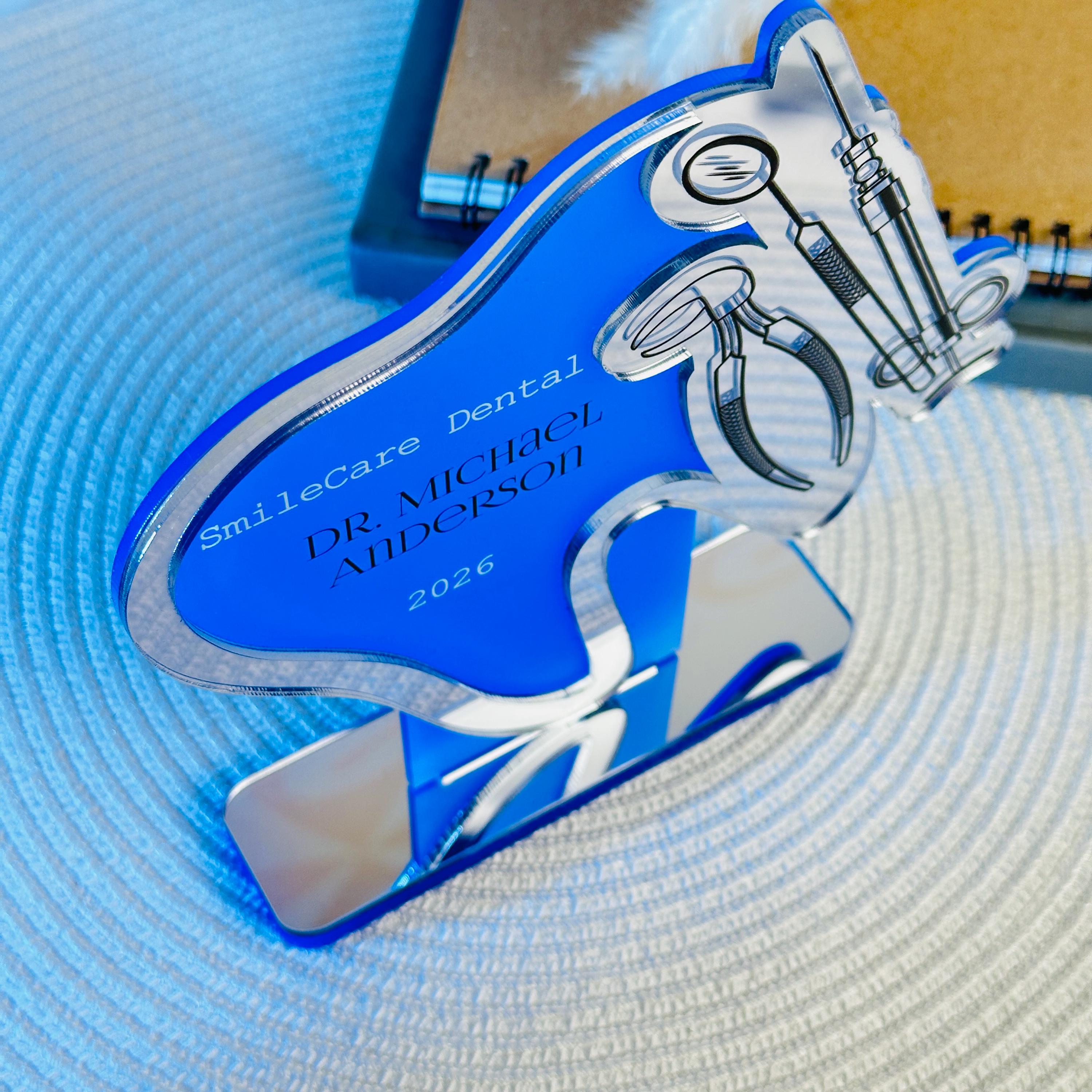 Dentist Award Trophy, Custom Dental Clinic Recognition Plaque ...