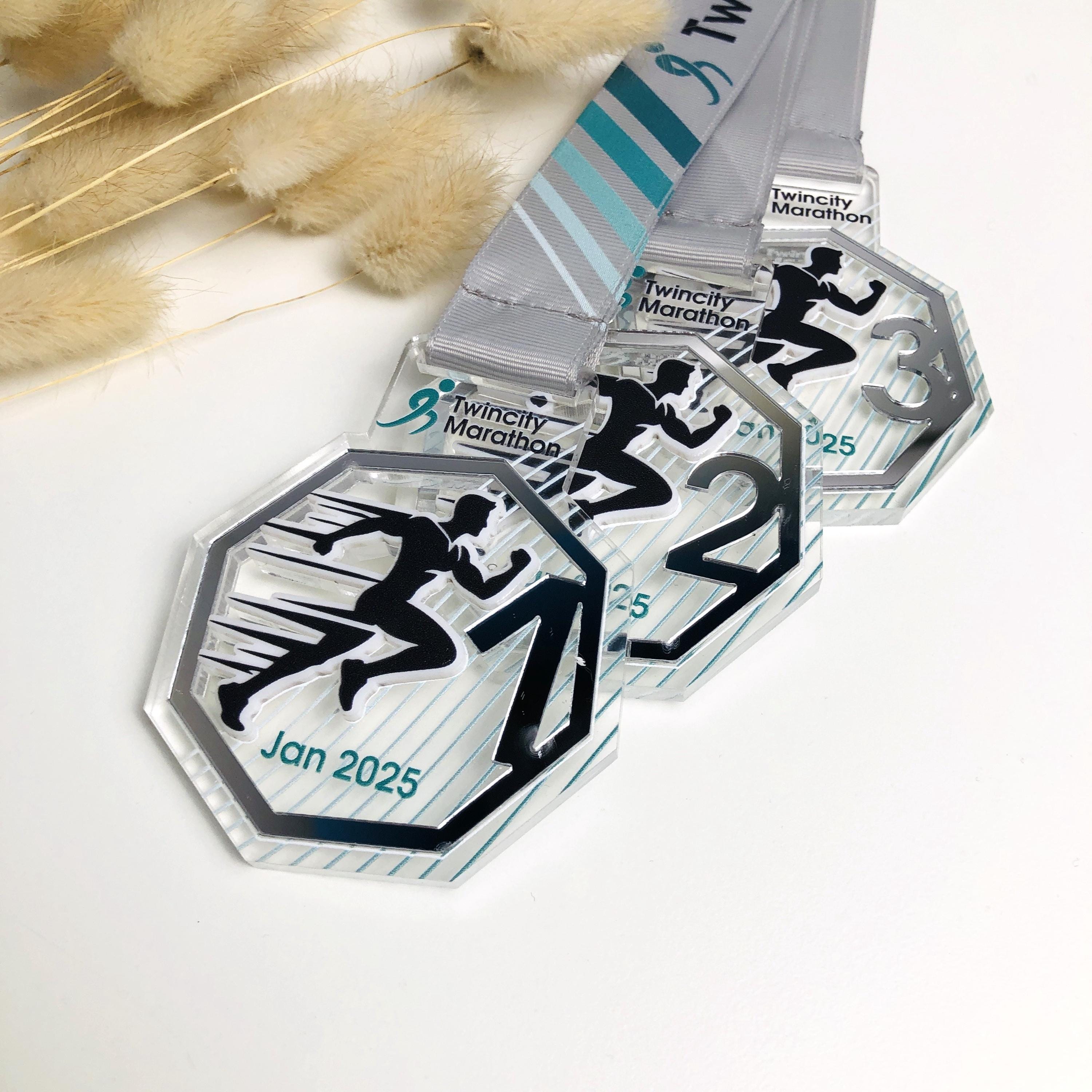Running Medal Award, Acrylic Medals for Runners, Custom Sport Award ...