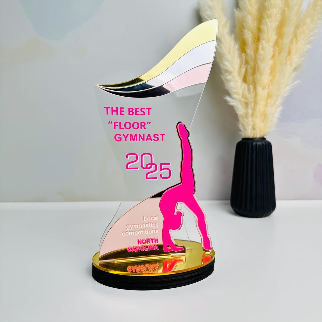 Gymnastics Award Trophy, Personalized Sport Trophy, Custom Award ...