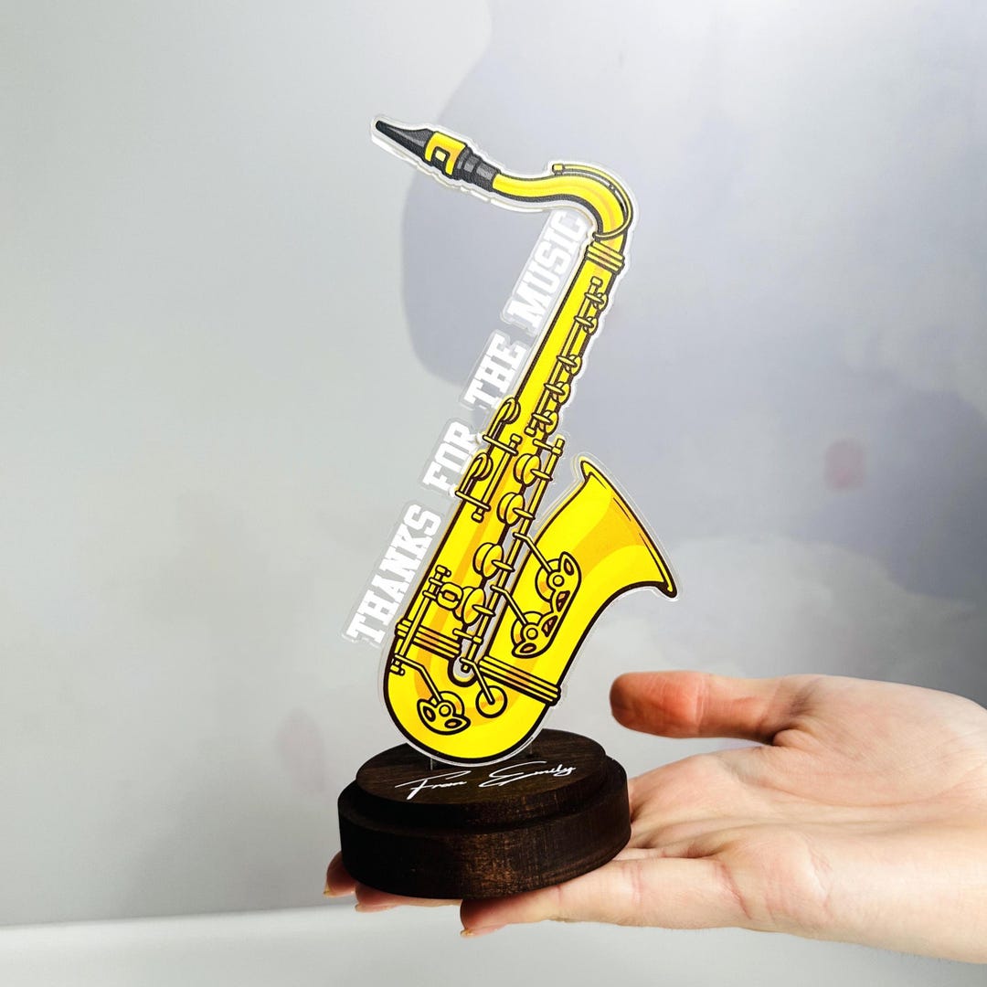 Trophy Award Saxophone, Personalized Music Trophy Gift for Musician ...