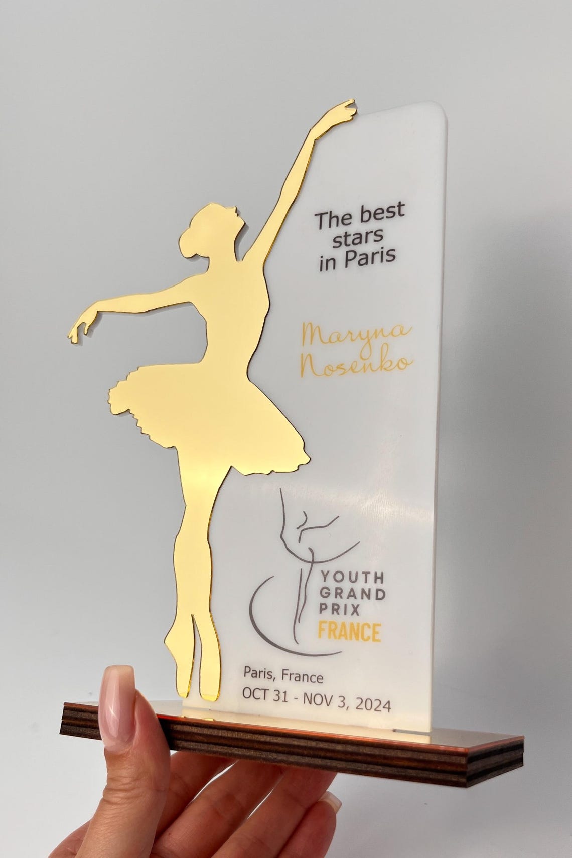 Personalized Dance Award Acrylic Trophy Plaque Custom Sport Trophy ...