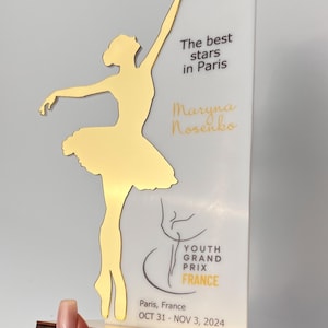Personalized Dance Award Acrylic Trophy Plaque Custom Sport Trophy ...