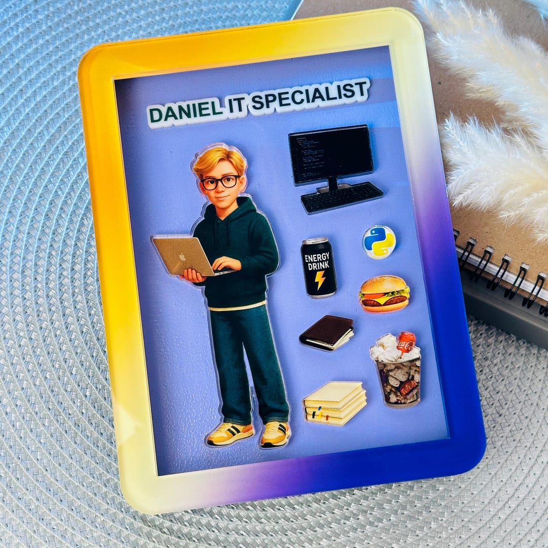 Custom Toy Box Portrait, Personalized Gift for Software Developer ...