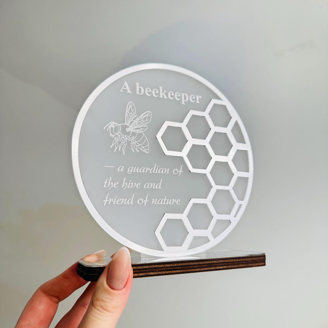 Beekeeper Award, Bee Trophy Award, Desk Name Plaque, Personalized Honey ...