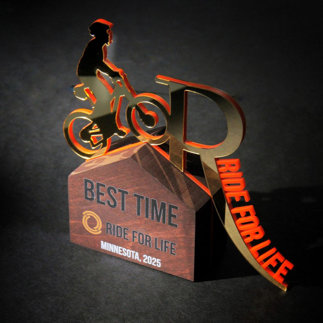 Сycling Award Trophy, Personalized Sport Trophy, Custom Award, Acrylic ...