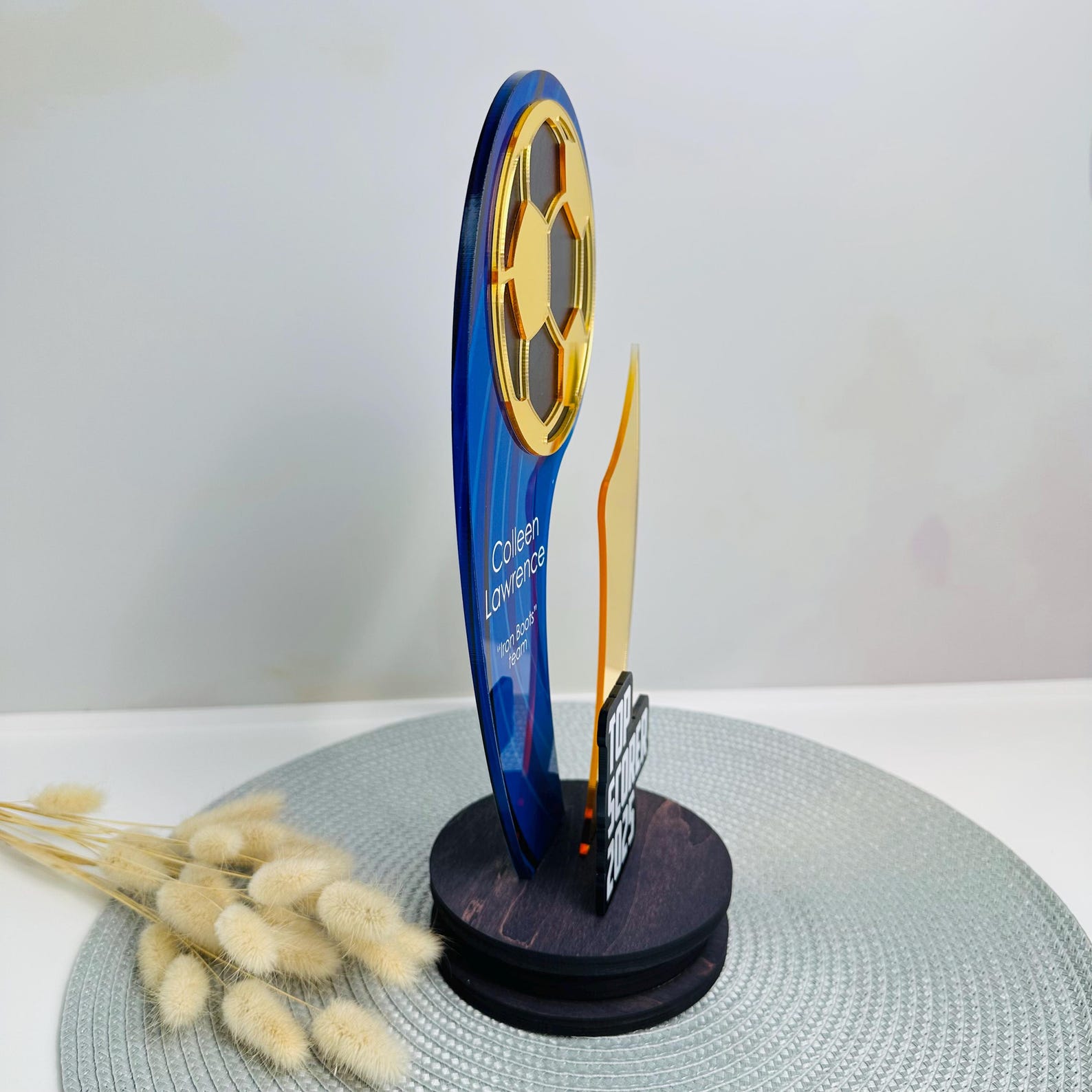 Football Trophy Award, Acrylic Soccer Trophy, Custom Sport Award Stand ...