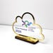 Cloud-shaped Acrylic Award Personalized Trophy With Wooden Base for ...