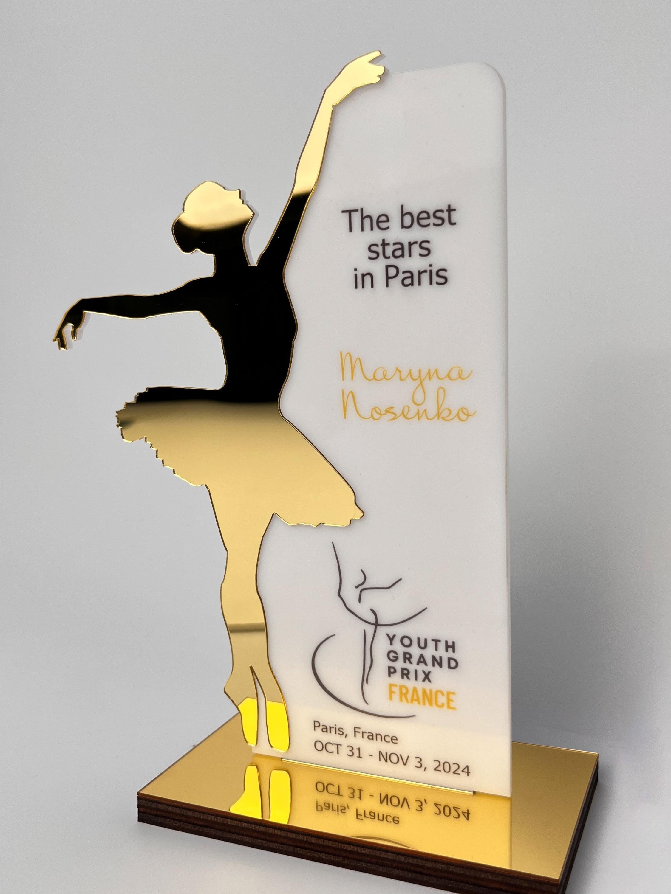 Personalized Dance Award Acrylic Trophy Plaque Custom Sport Trophy ...