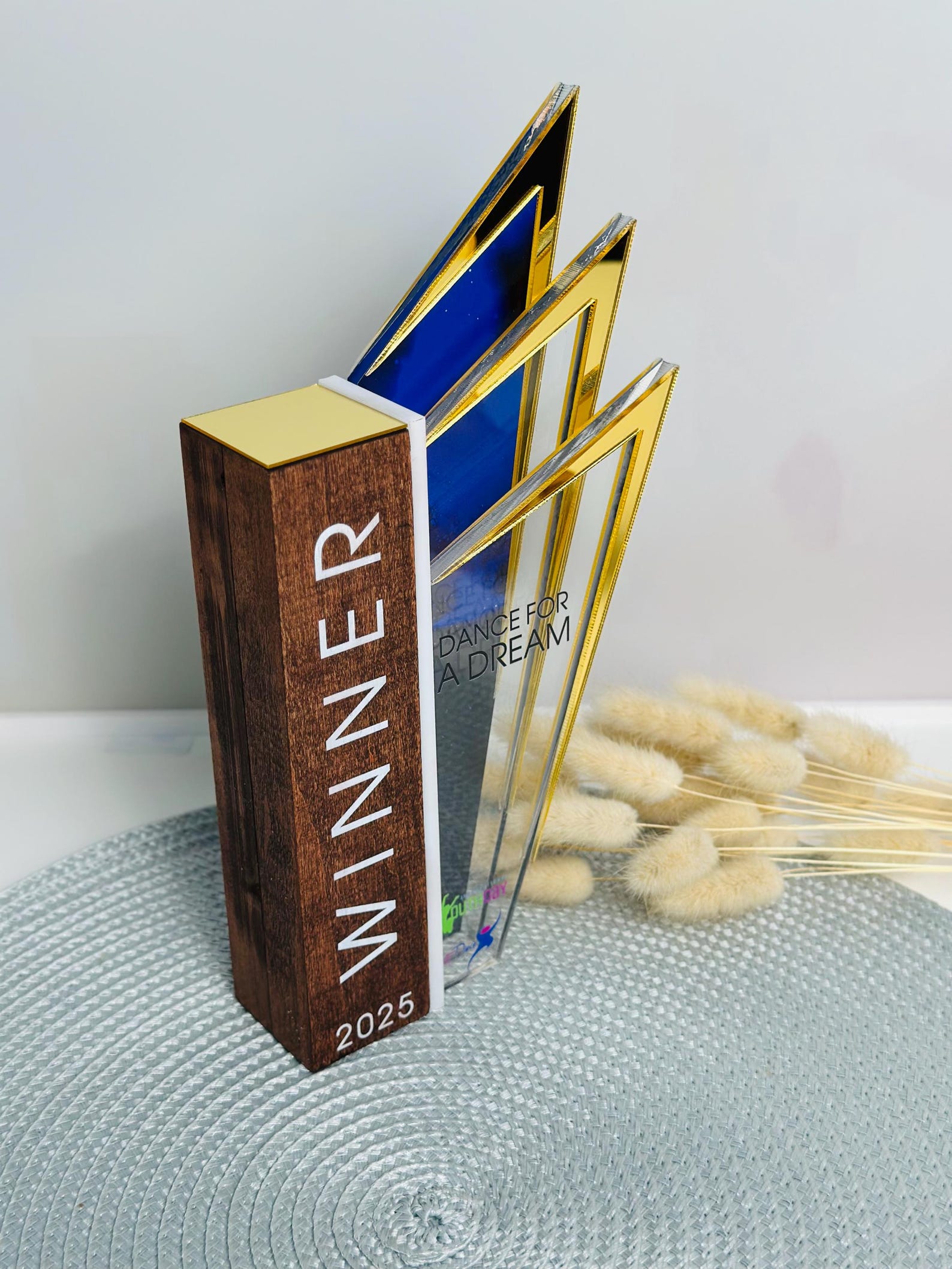 Acrylic Award for Winner, Custom Wooden Dance Trophy Stand, Sport Award ...