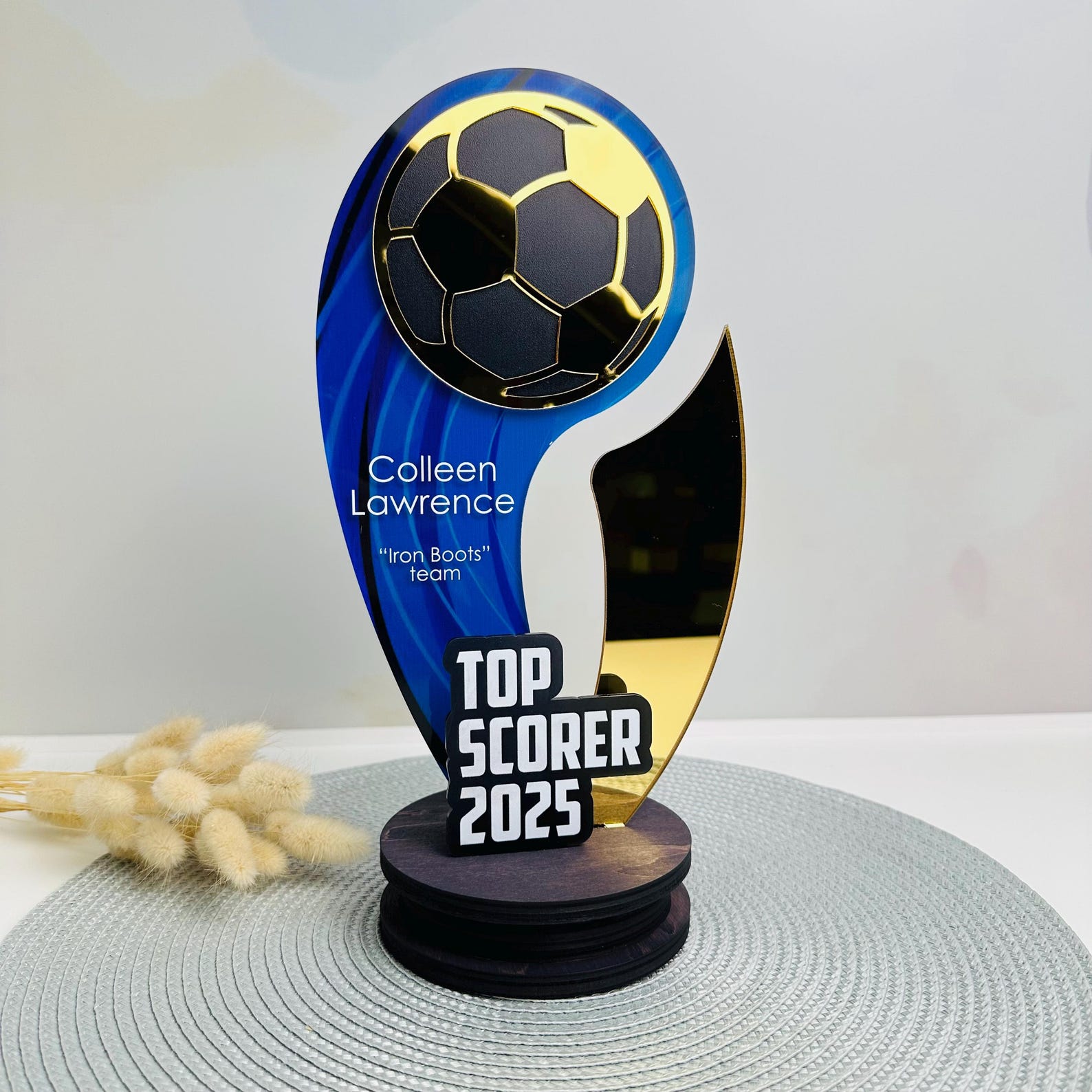 Football Trophy Award, Acrylic Soccer Trophy, Custom Sport Award Stand ...
