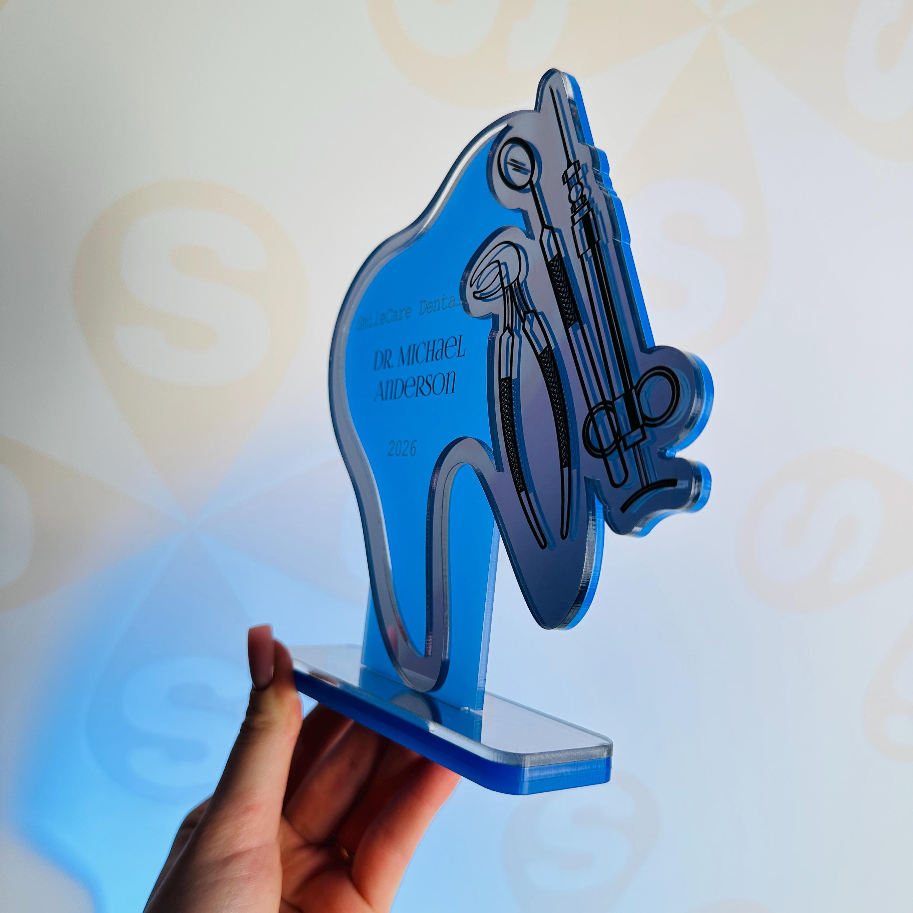 Dentist Award Trophy, Custom Dental Clinic Recognition Plaque ...