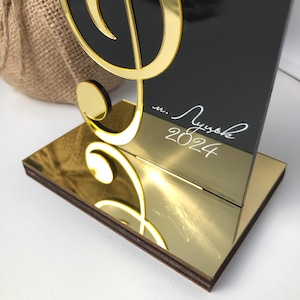 Gold Music Award Trophy Personalized Trophy With Violin Key Talent ...