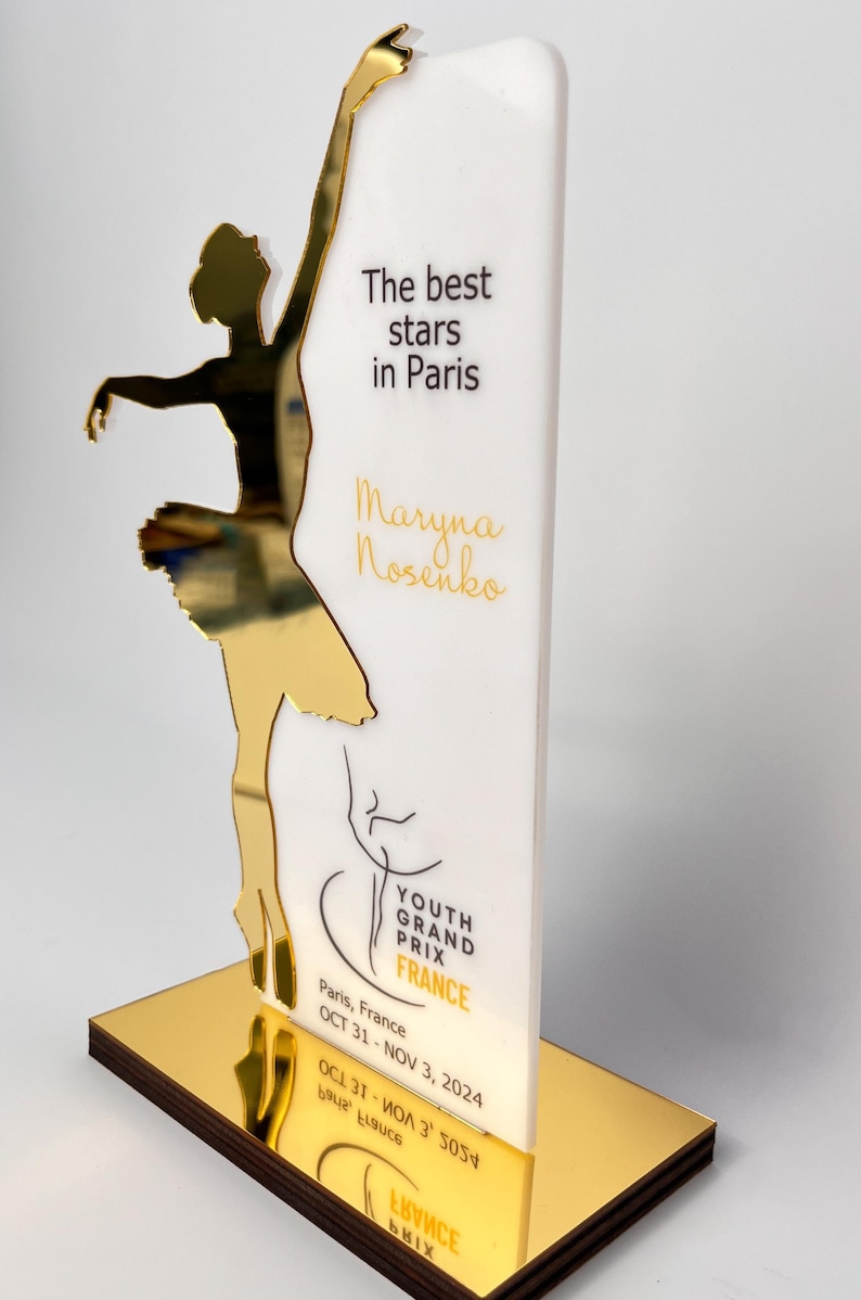 Personalized Dance Award Acrylic Trophy Plaque Custom Sport Trophy ...