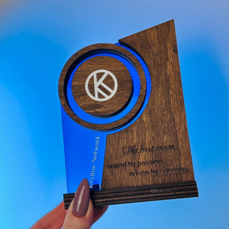 Personalized Corporate Acrylic Trophy, Custom Business Award Plaque, UV ...