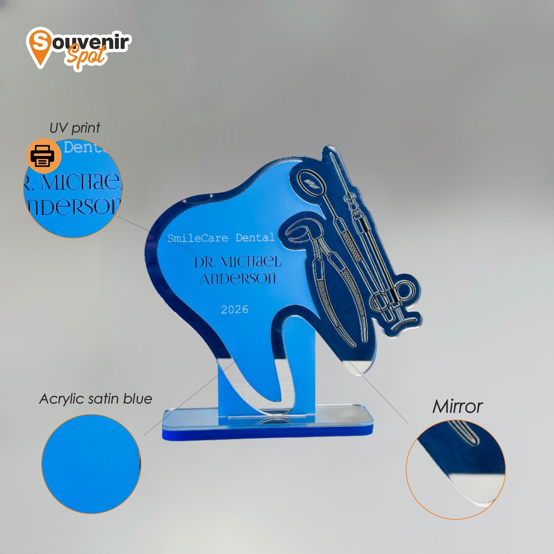 Dentist Award Trophy, Custom Dental Clinic Recognition Plaque ...