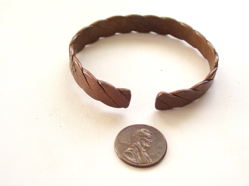 Floral Copper Cuff Vintage Copper Twist Cuff Braided Copper - Etsy