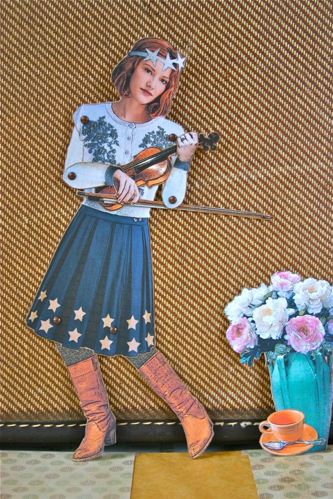 Digital Paper Doll DIY Old Timey Fiddle Player - Etsy