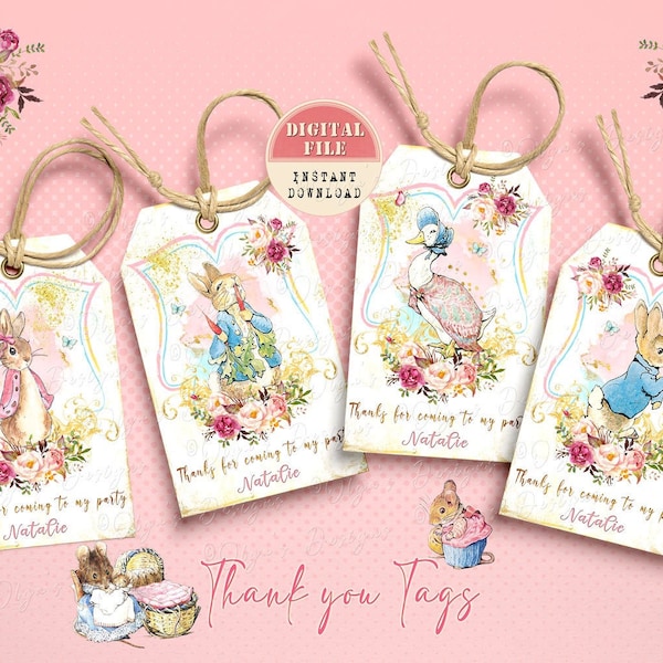 Peter Rabbit Tags - Etsy