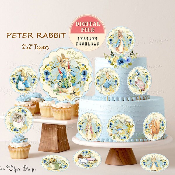 Peter Rabbit Cupcake Topper - Etsy
