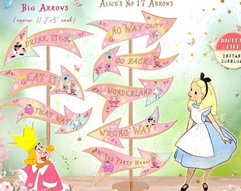 Alice in Wonderland Direction Signs - Etsy