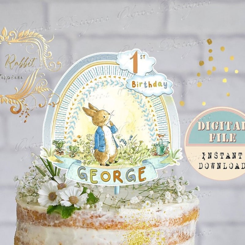 Peter Rabbit Cake Topper - Etsy