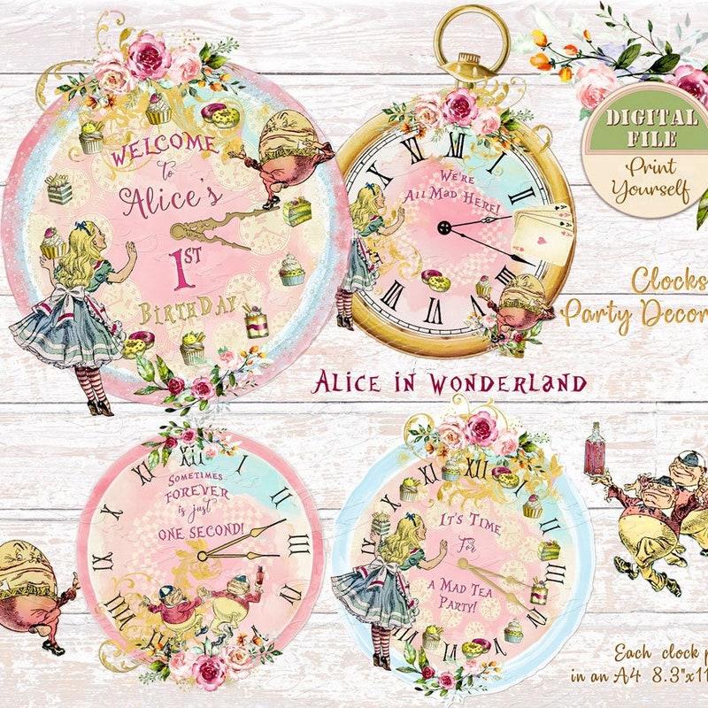 Alice in Wonderland Clock - Etsy
