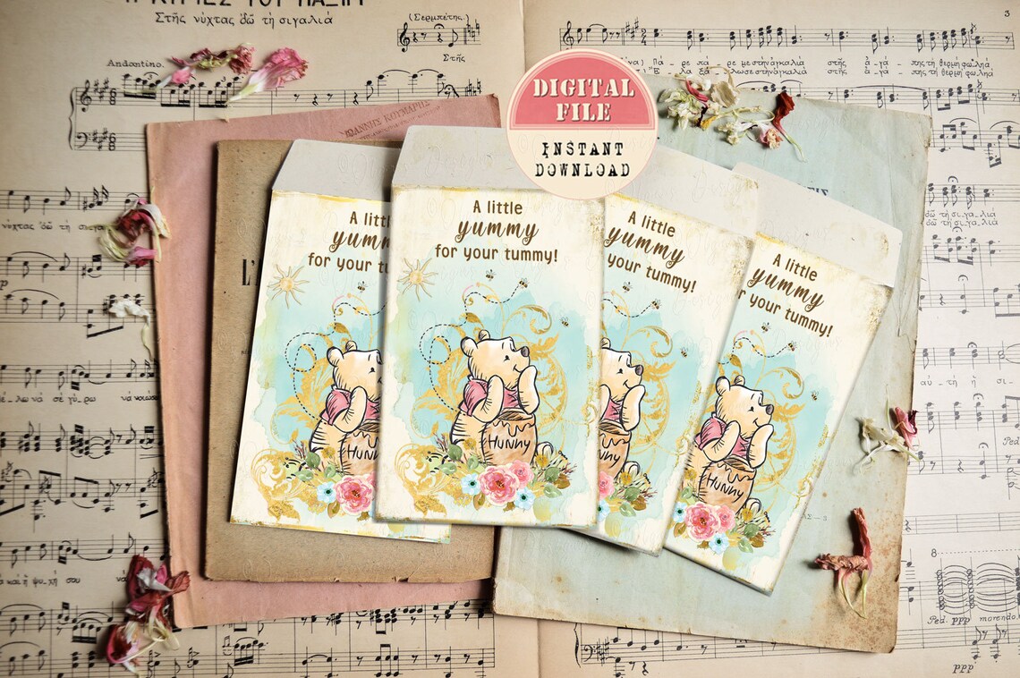 Classic Winnie the Pooh Pocket Envelops Winnie the Pooh | Etsy