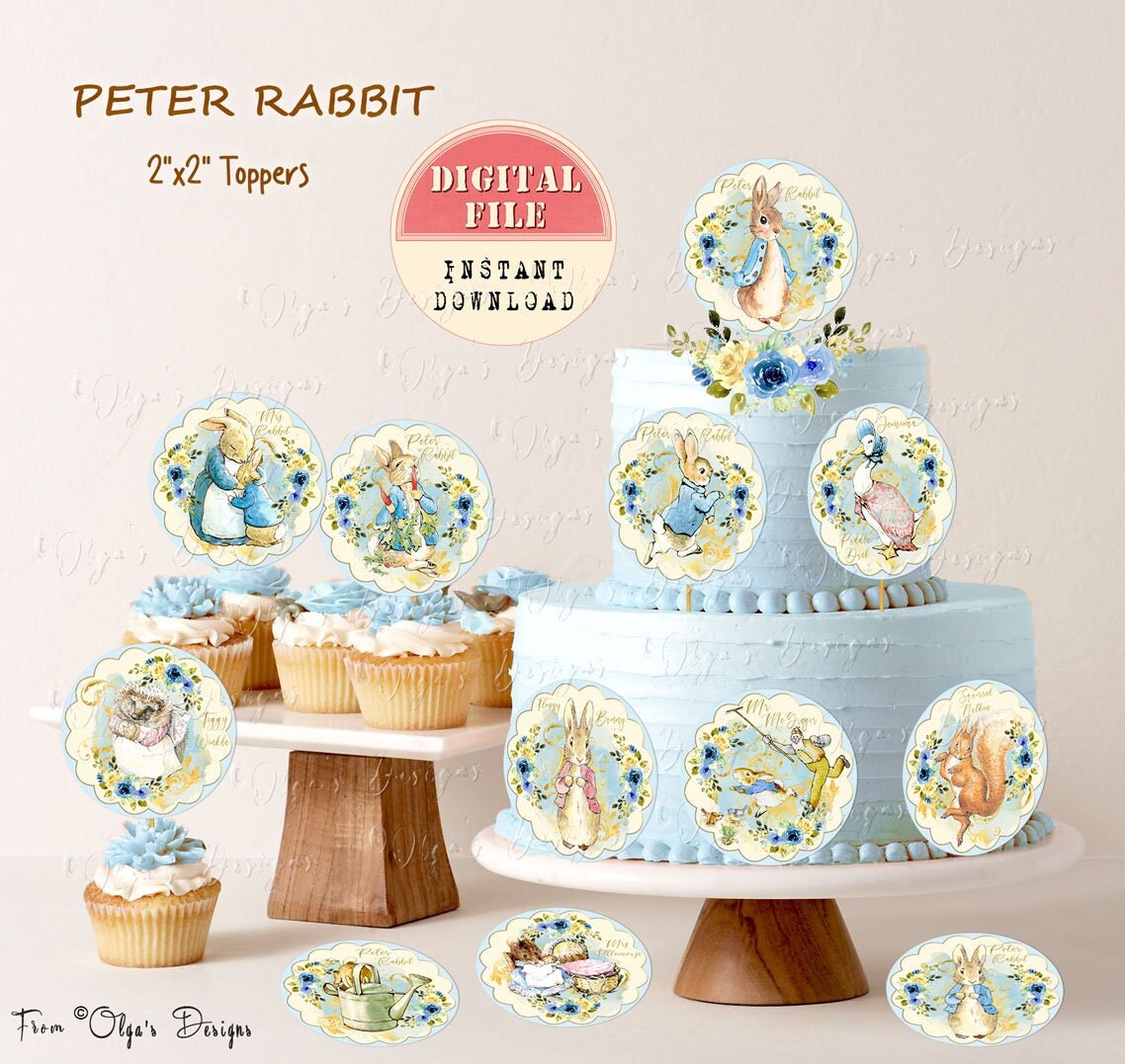 Peter Rabbit Cupcake Toppers Peter Rabbit Beatrix Potter | Etsy