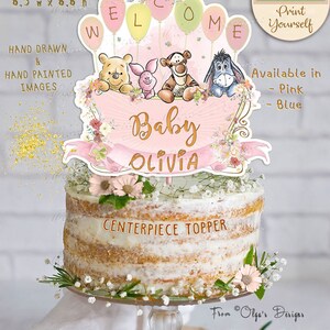 Classic Winnie the Pooh Baby Shower Welcome Sign, Winnie the Pooh Baby ...