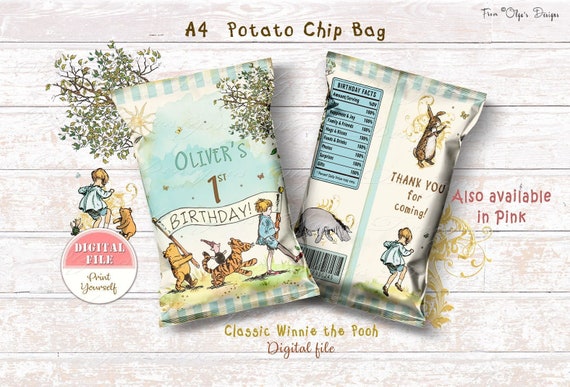 Classic Winnie the Pooh Potato Chip Bag Favoritos - Etsy España