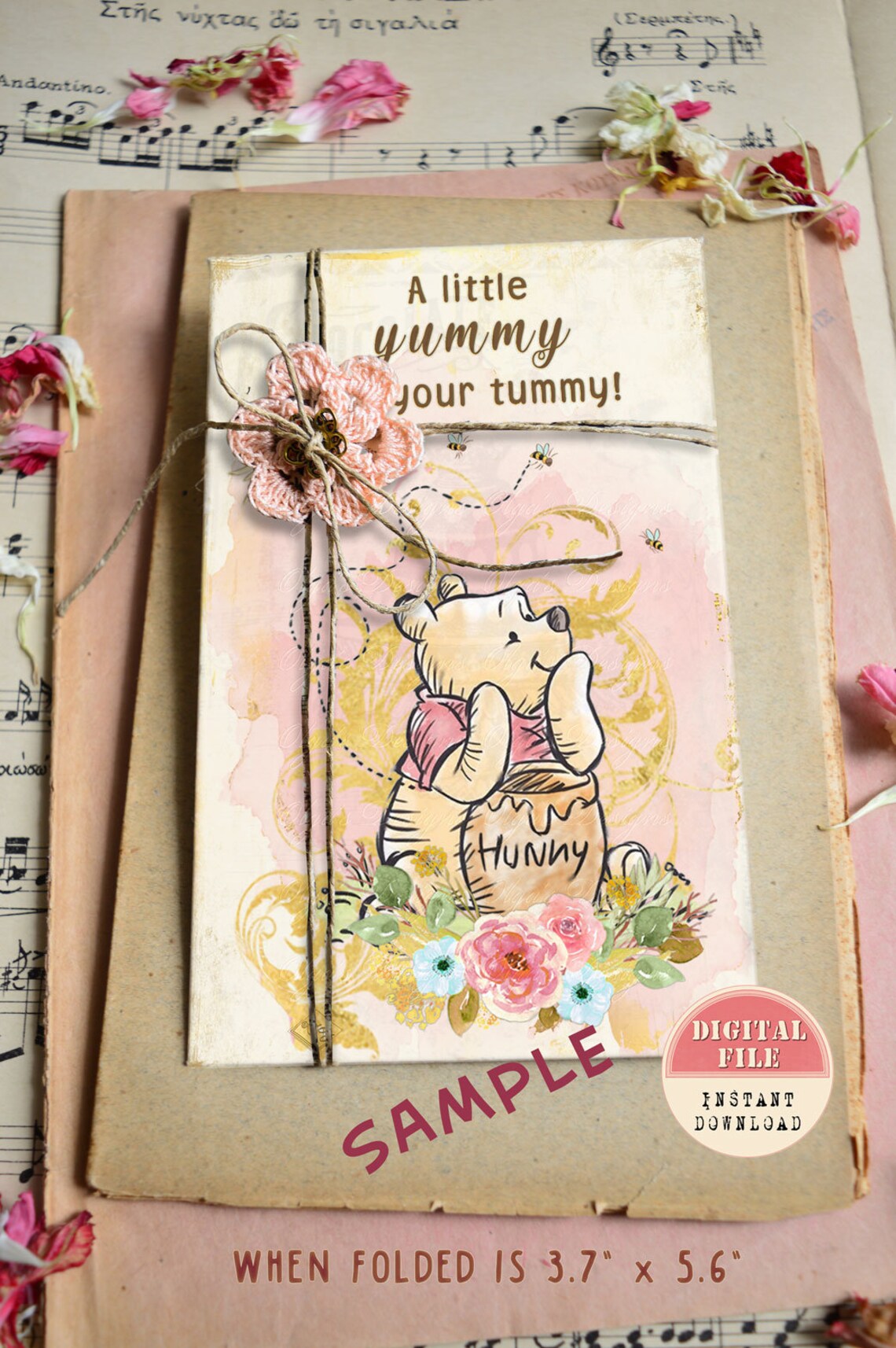 Classic Winnie the Pooh Pocket Envelops Winnie the Pooh | Etsy